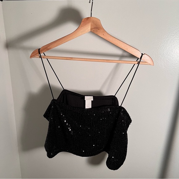 H&M | Tops | Hm Sequence Cropped Tank Top | Poshmark